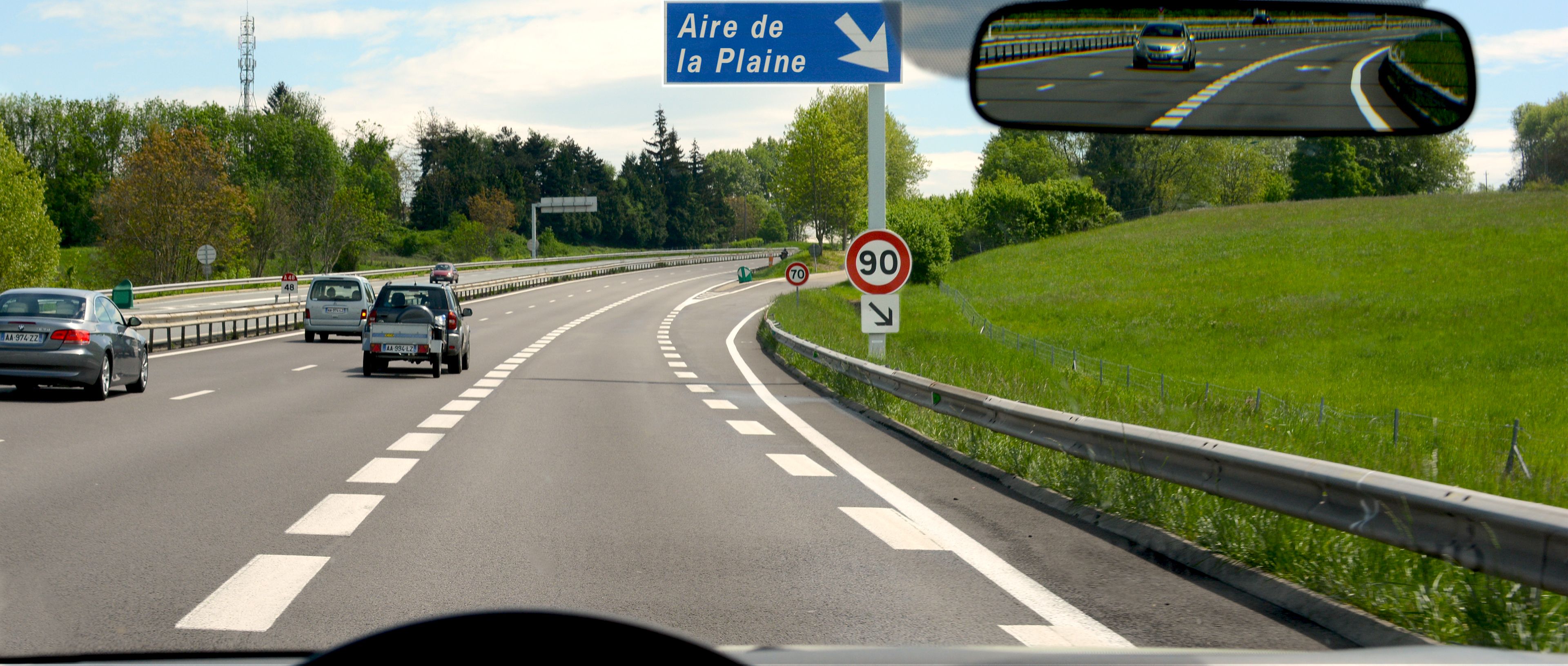 Les panneaux d'interdiction sur les routes